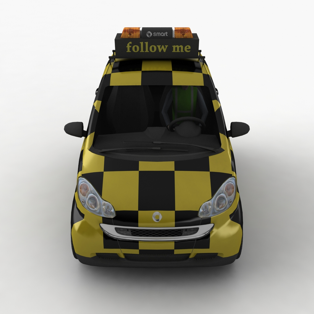 3d Model Airport Follow Cars