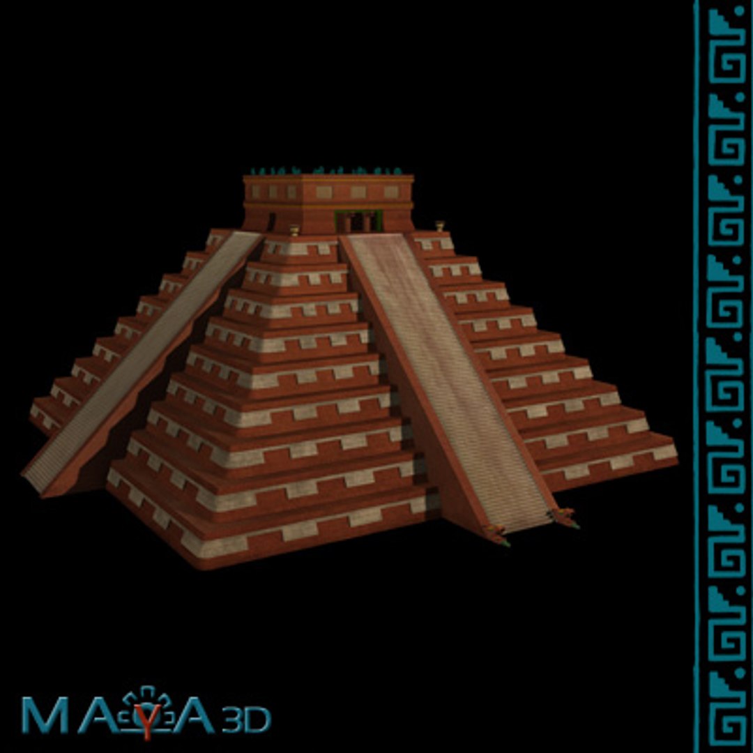 3d Pyramid El Castillo Chichen Itza Model
