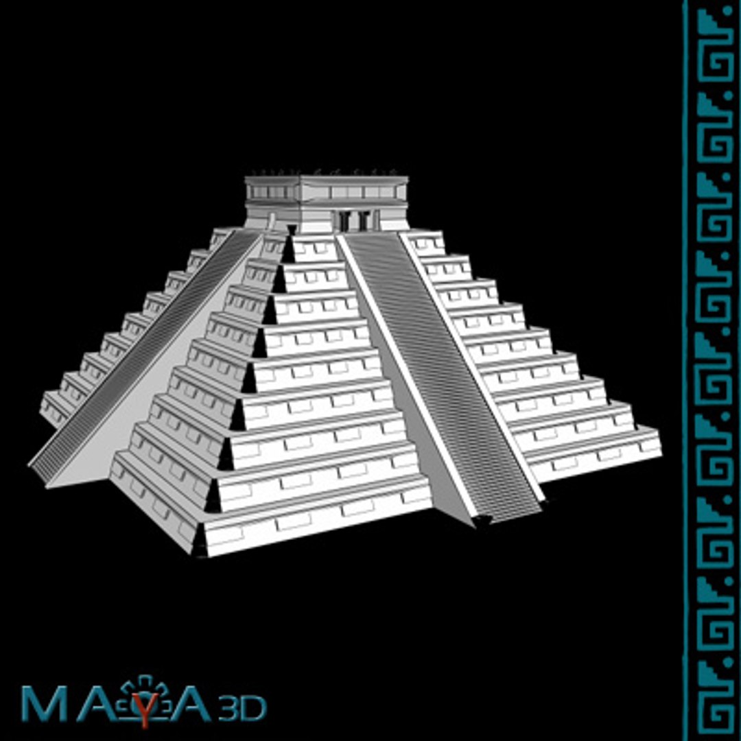 3d Pyramid El Castillo Chichen Itza Model