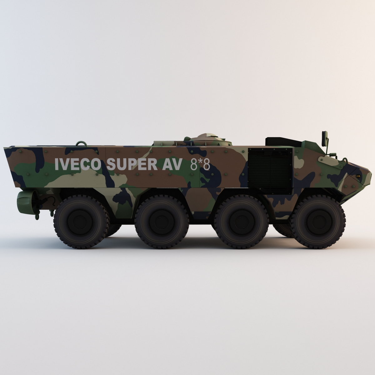 3d model iveco superav 8x8 armored