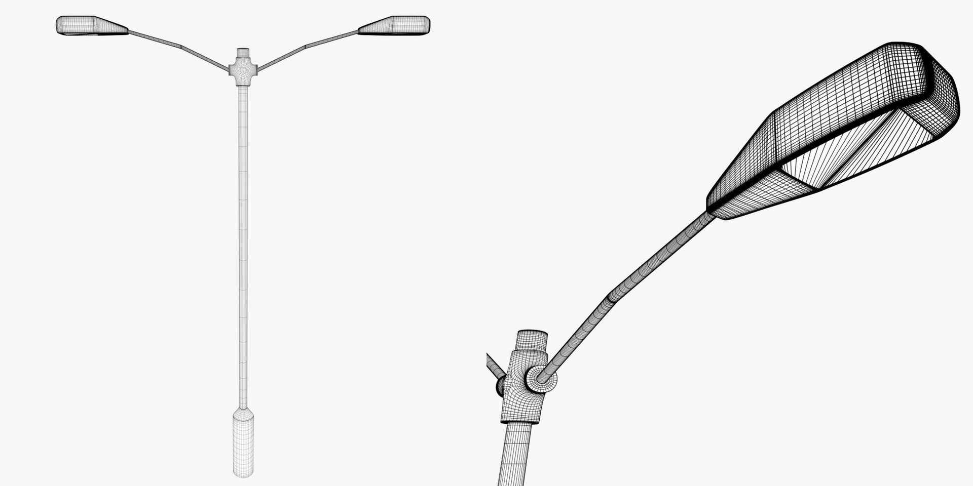 3ds Double Street Lamp