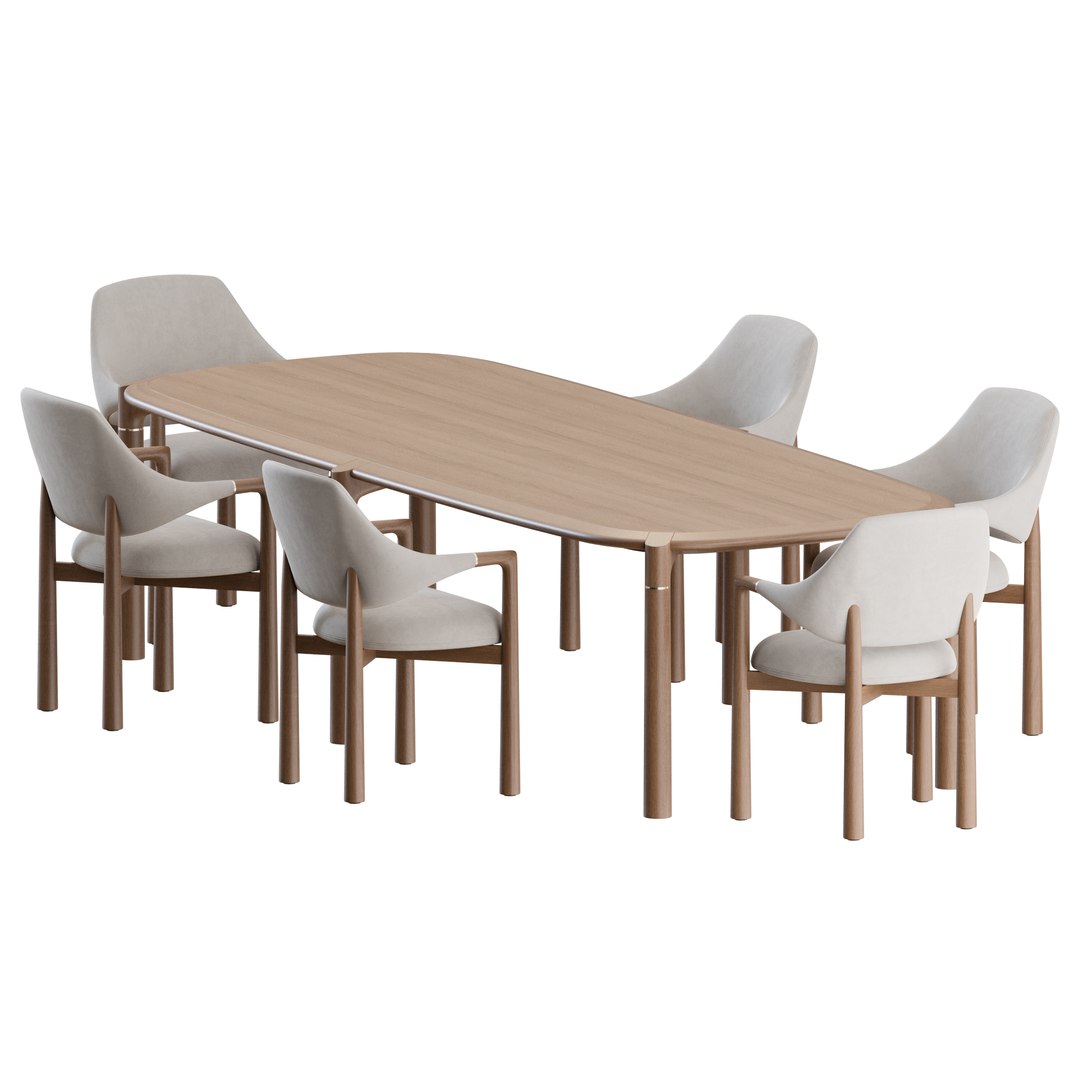 Elanta Dining Set By Roche Bobois 3D Model - TurboSquid 2343347