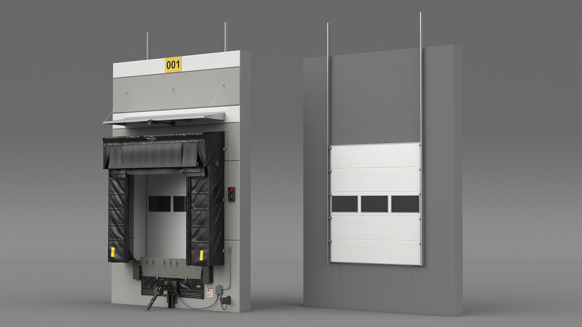 Loading Dock Bay With Roll-Up Door Model - TurboSquid 2180138