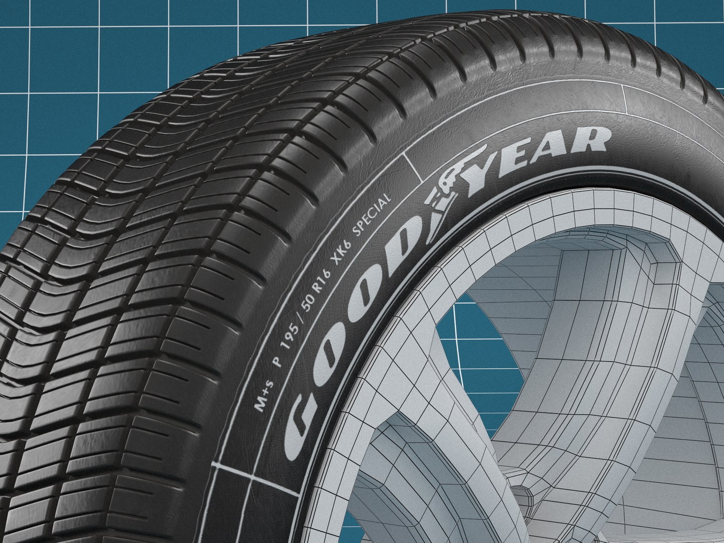 3D realistic car tire model - TurboSquid 1179073