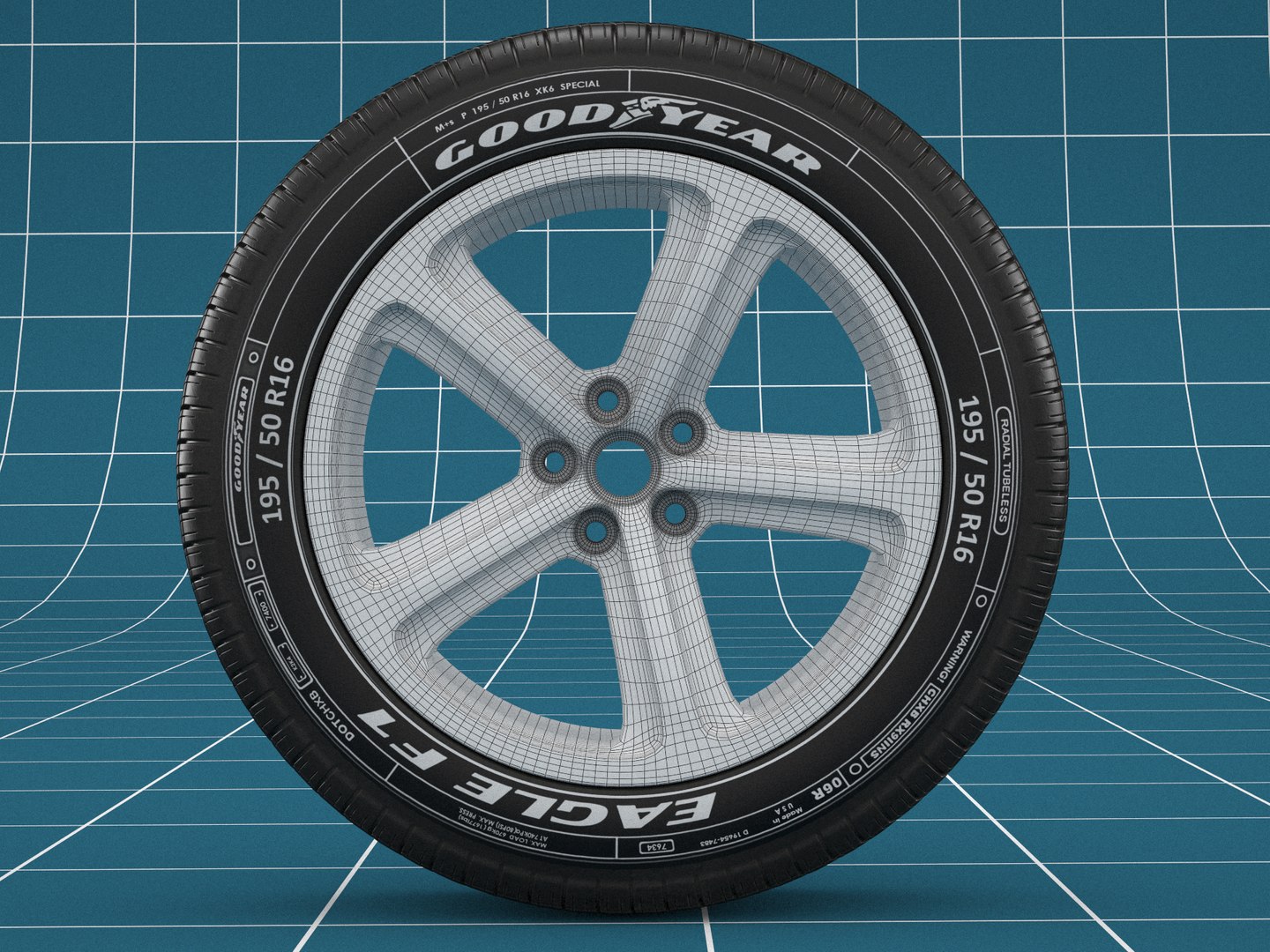 3D realistic car tire model - TurboSquid 1179073