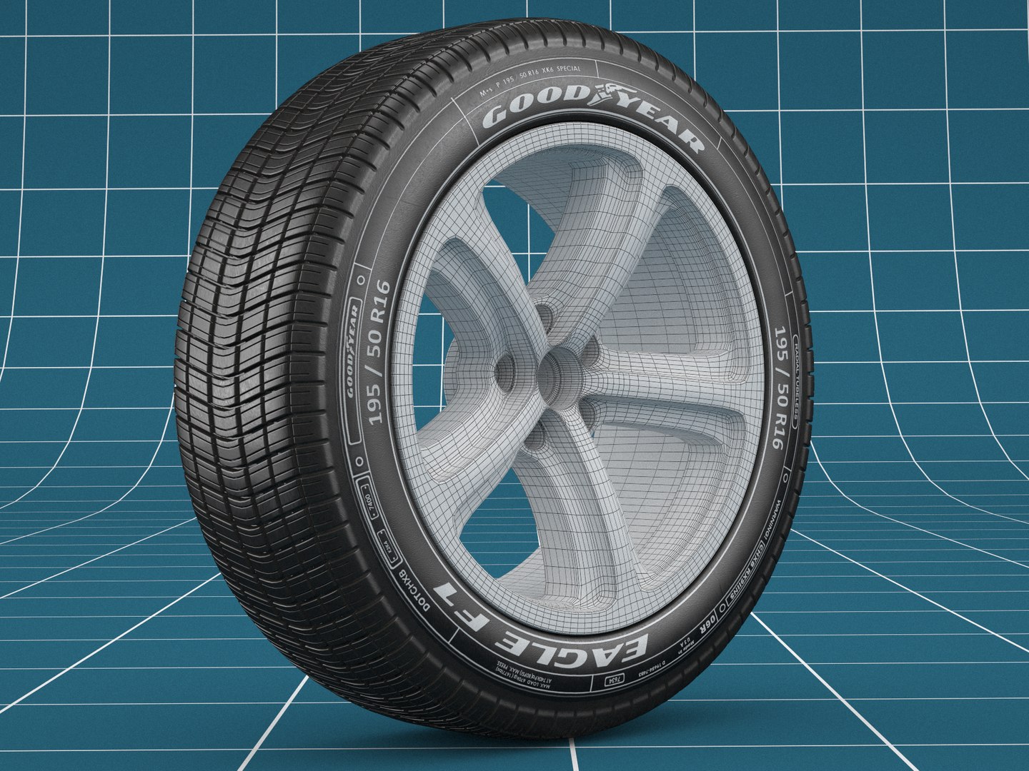 3D realistic car tire model - TurboSquid 1179073