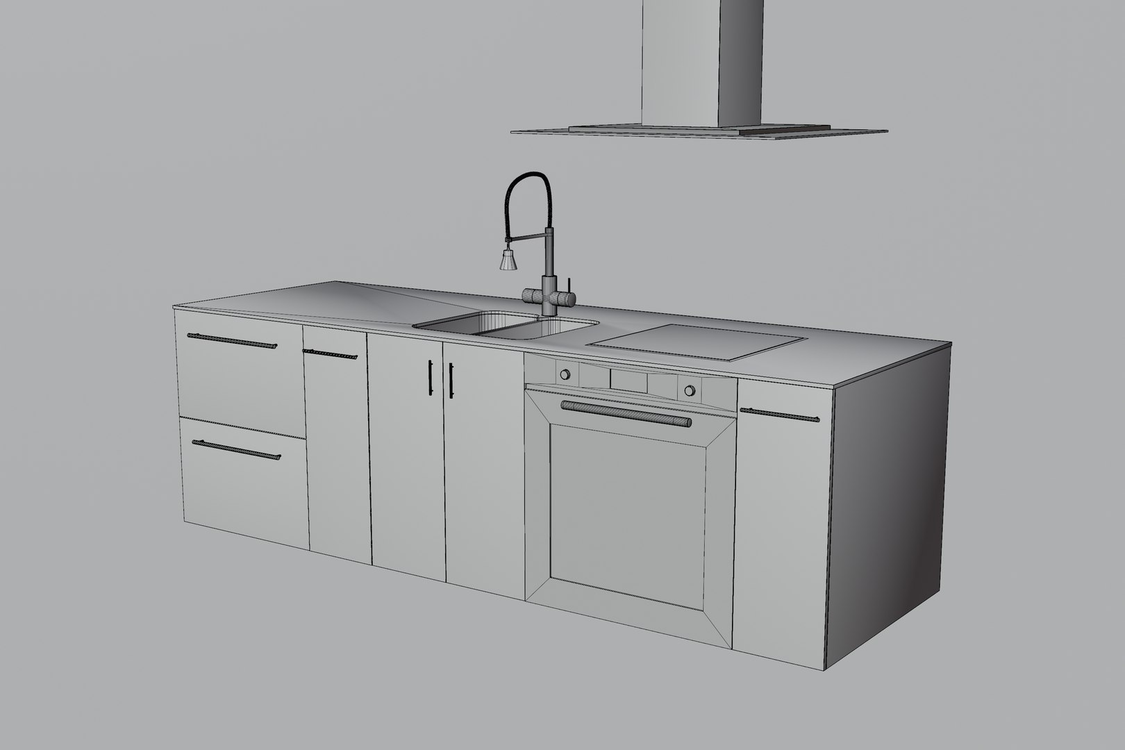 Kitchen Counter Model - TurboSquid 1850795