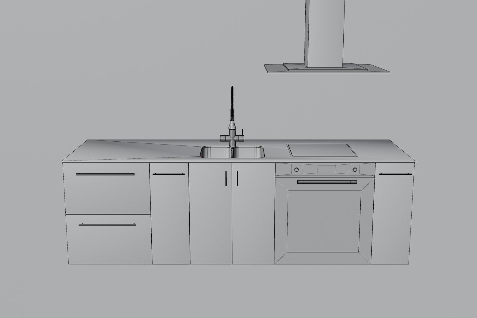 Kitchen Counter Model - TurboSquid 1850795