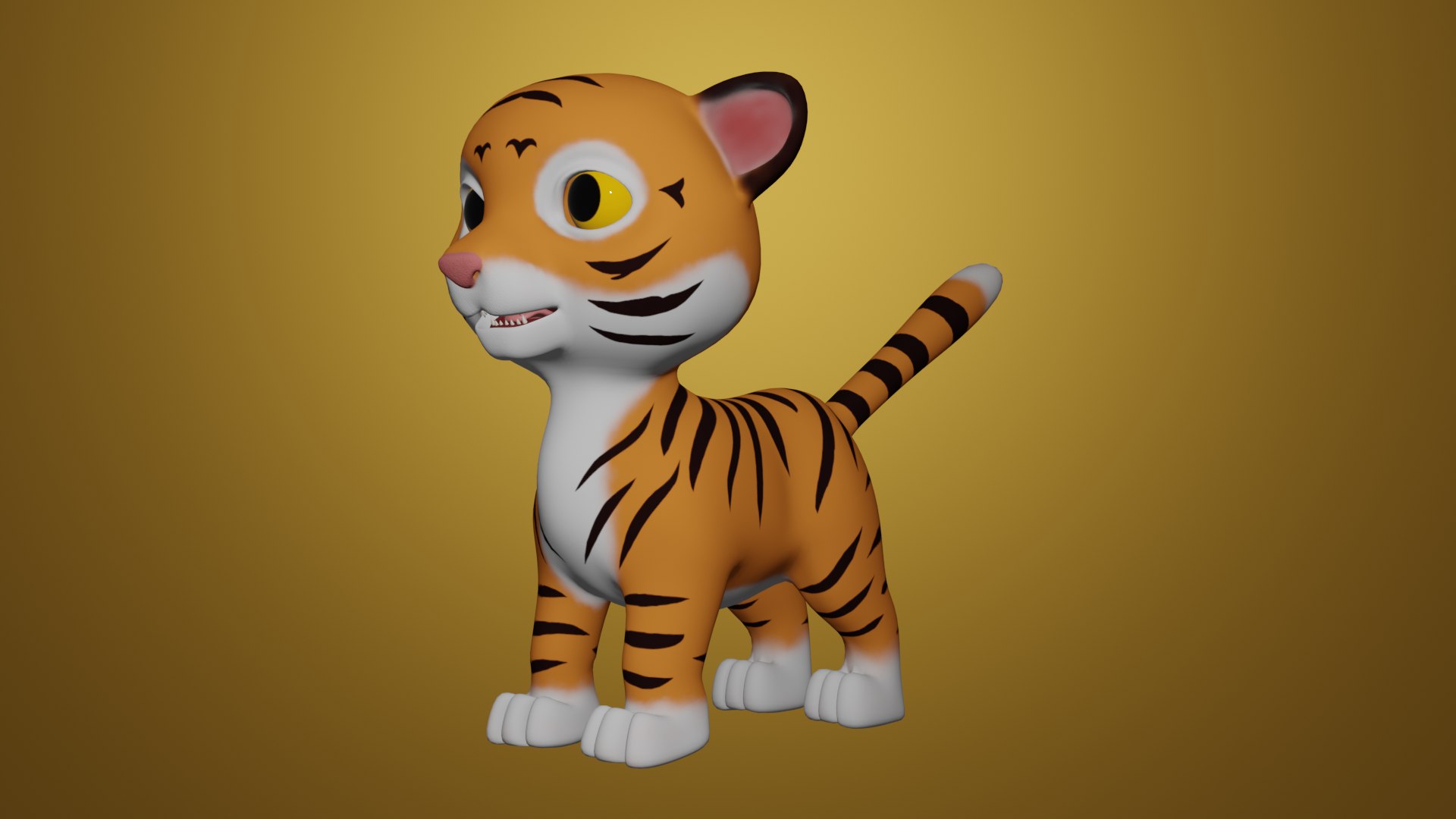 3D Baby Tiger - TurboSquid 2173125