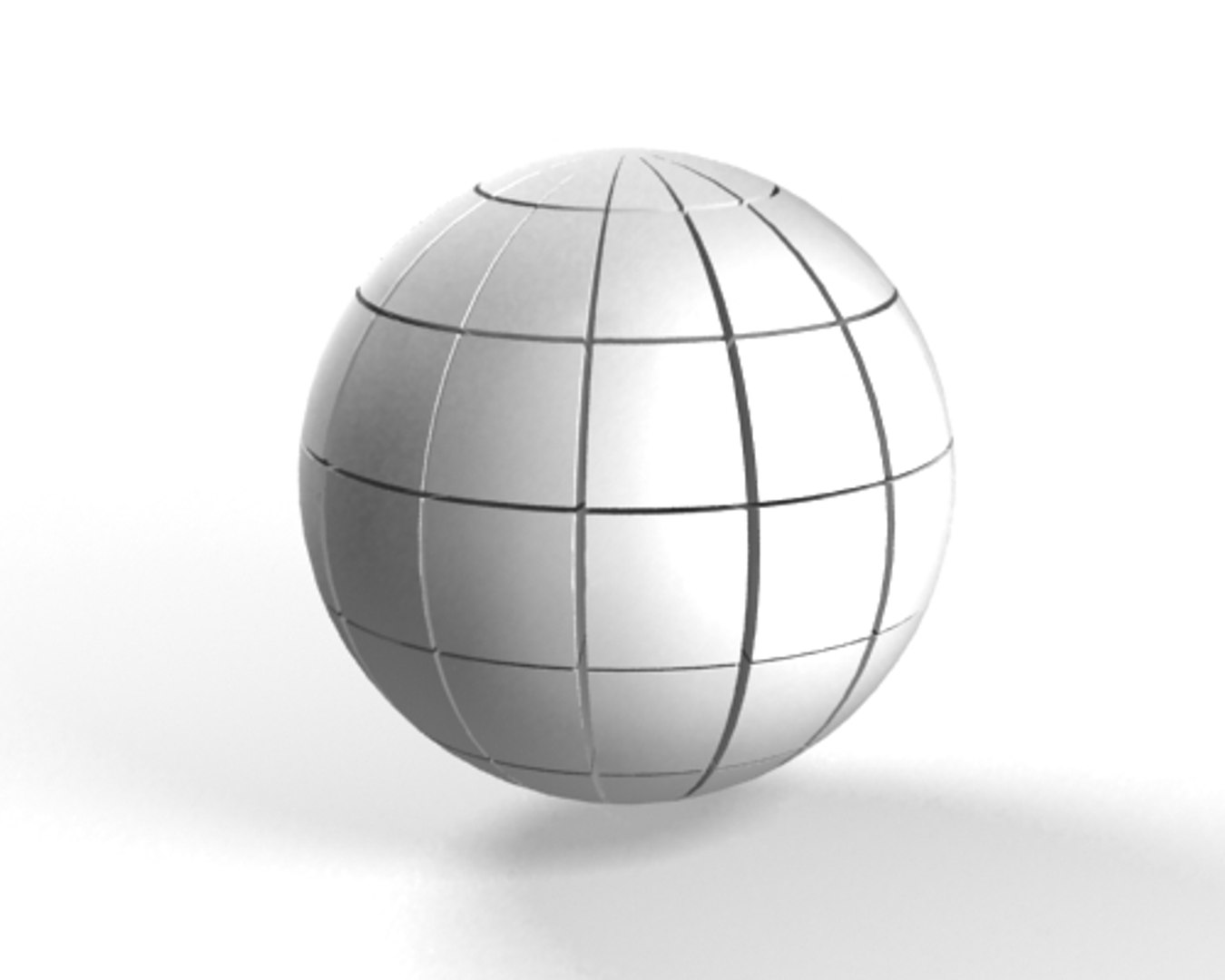 3d Model Sectioned Sphere