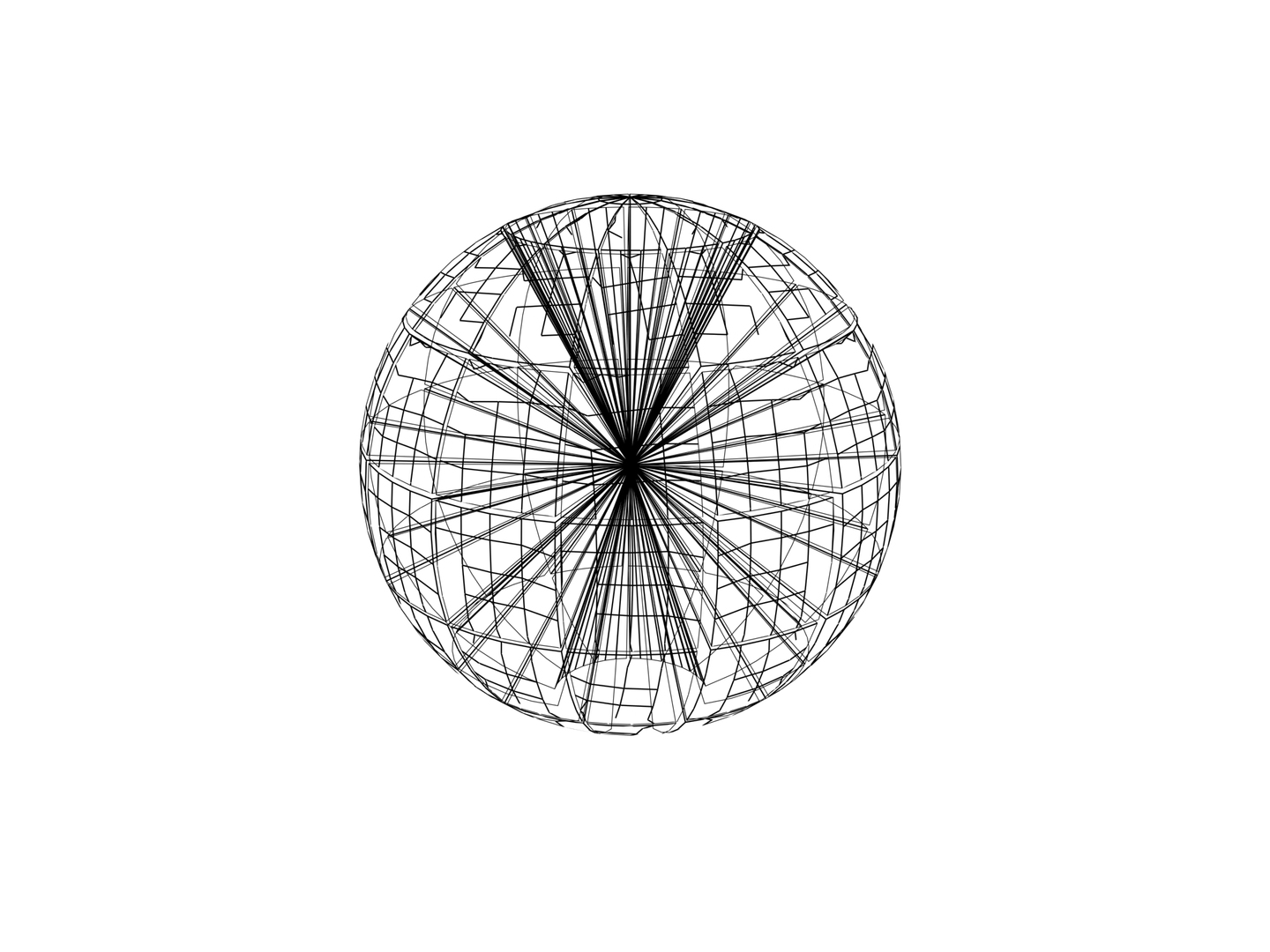 3d model sectioned sphere