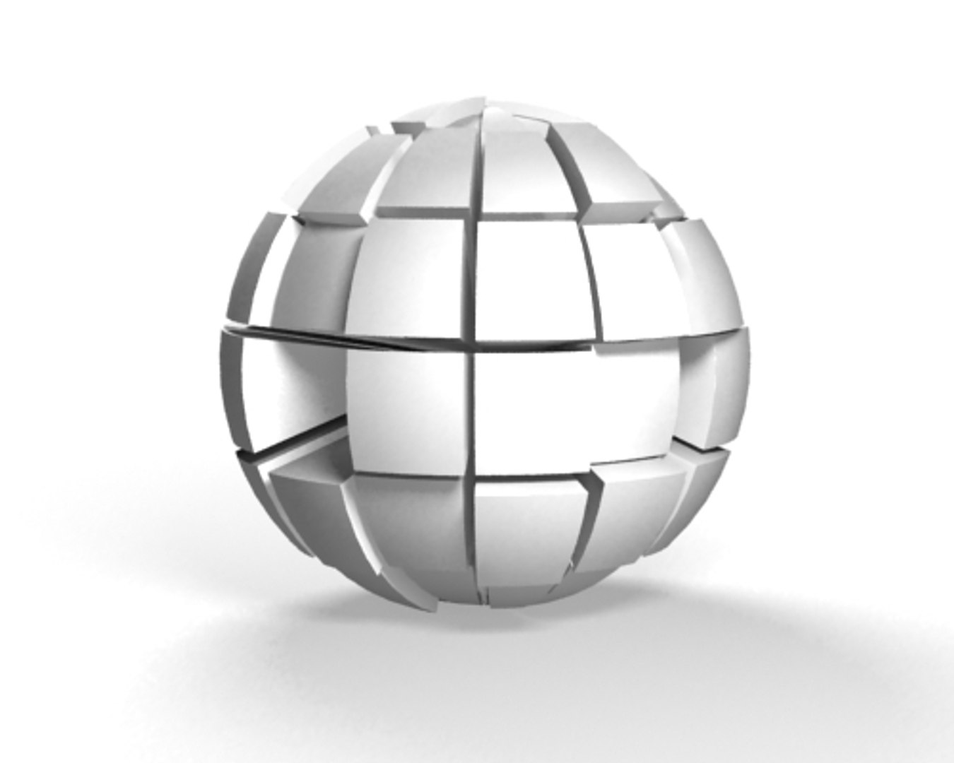 3d Model Sectioned Sphere