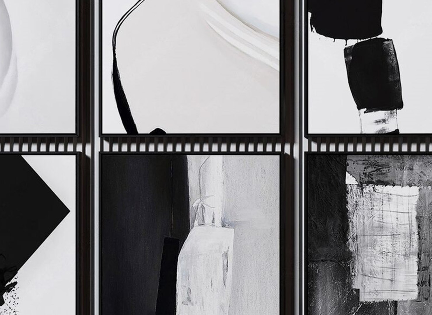 Modern black and white decorative painting models 3D model - TurboSquid ...