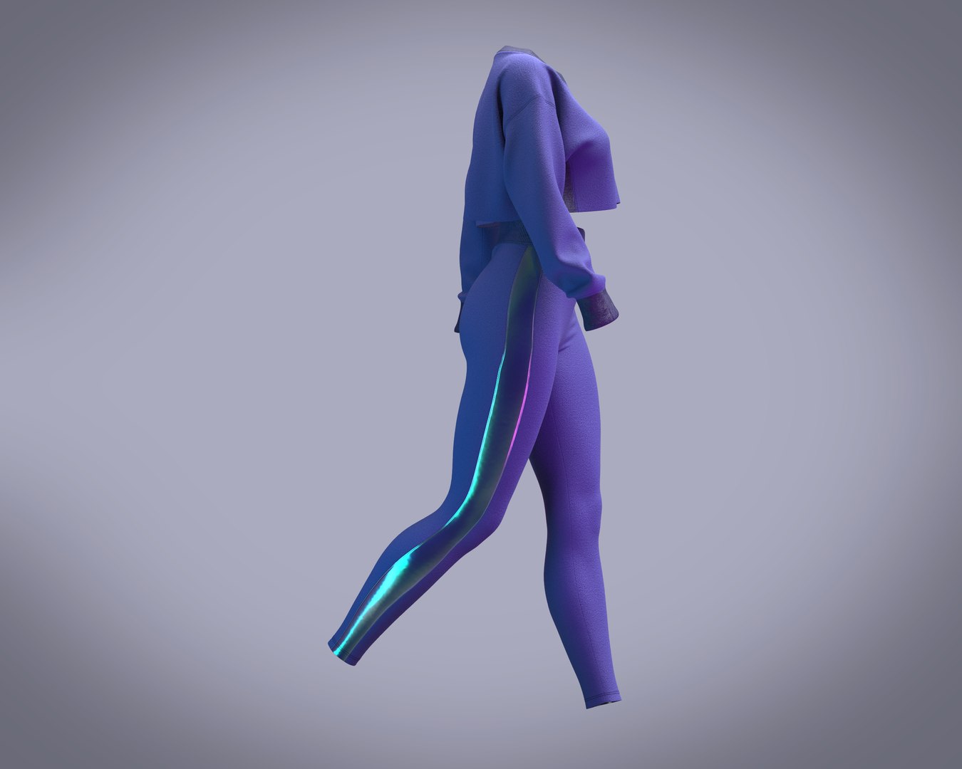 3D Model Metaverse-Ladies Sweatshirt With Legging - TurboSquid 1939789