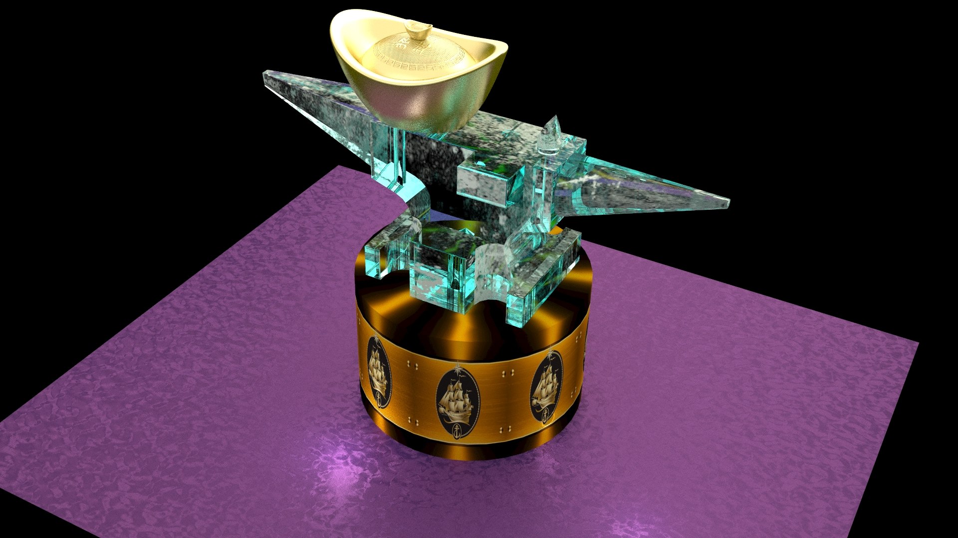 Chinese Gold Ingot 3D Model - TurboSquid 2129168