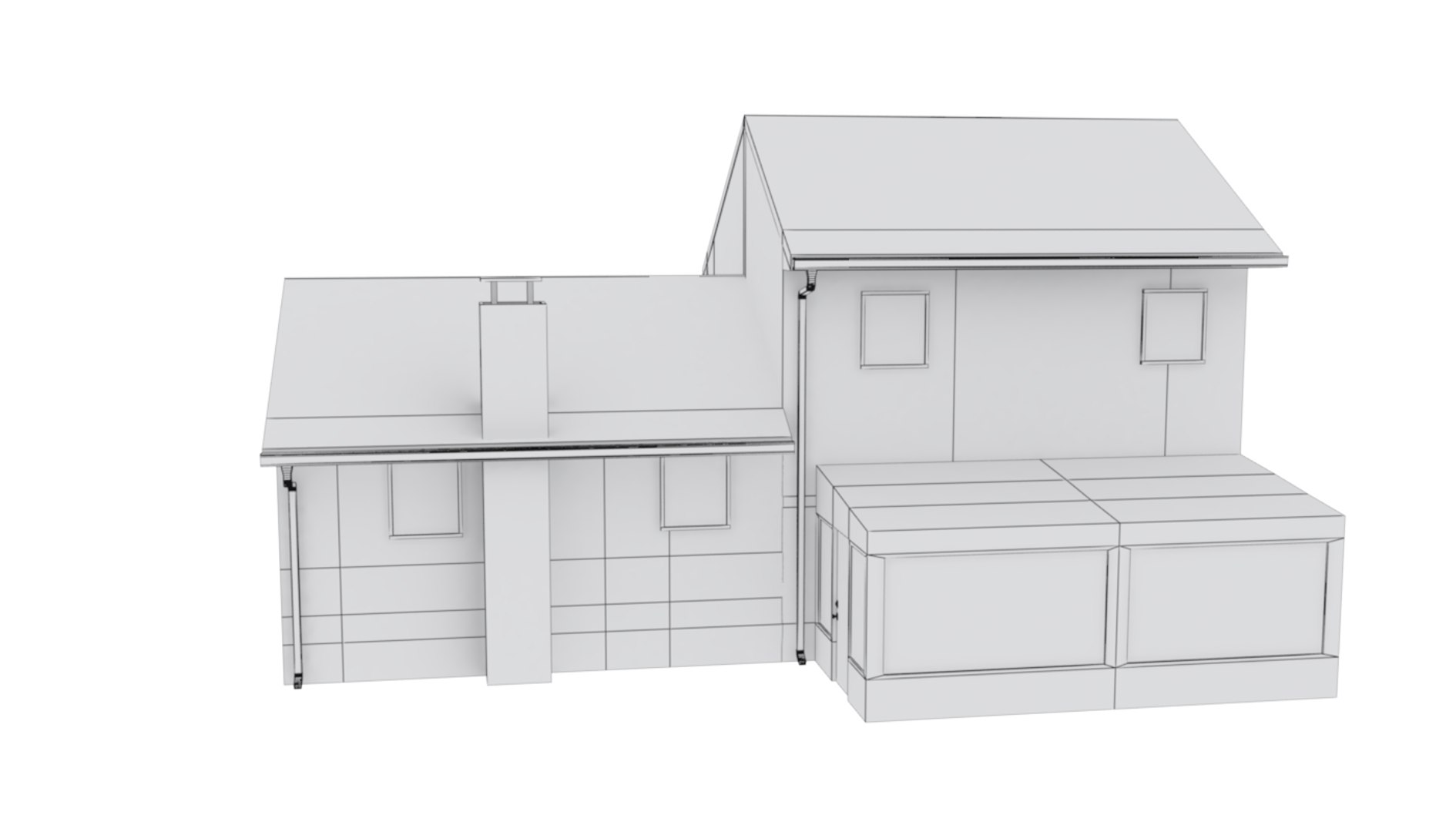 3D Realistic Split Level House - TurboSquid 1317281