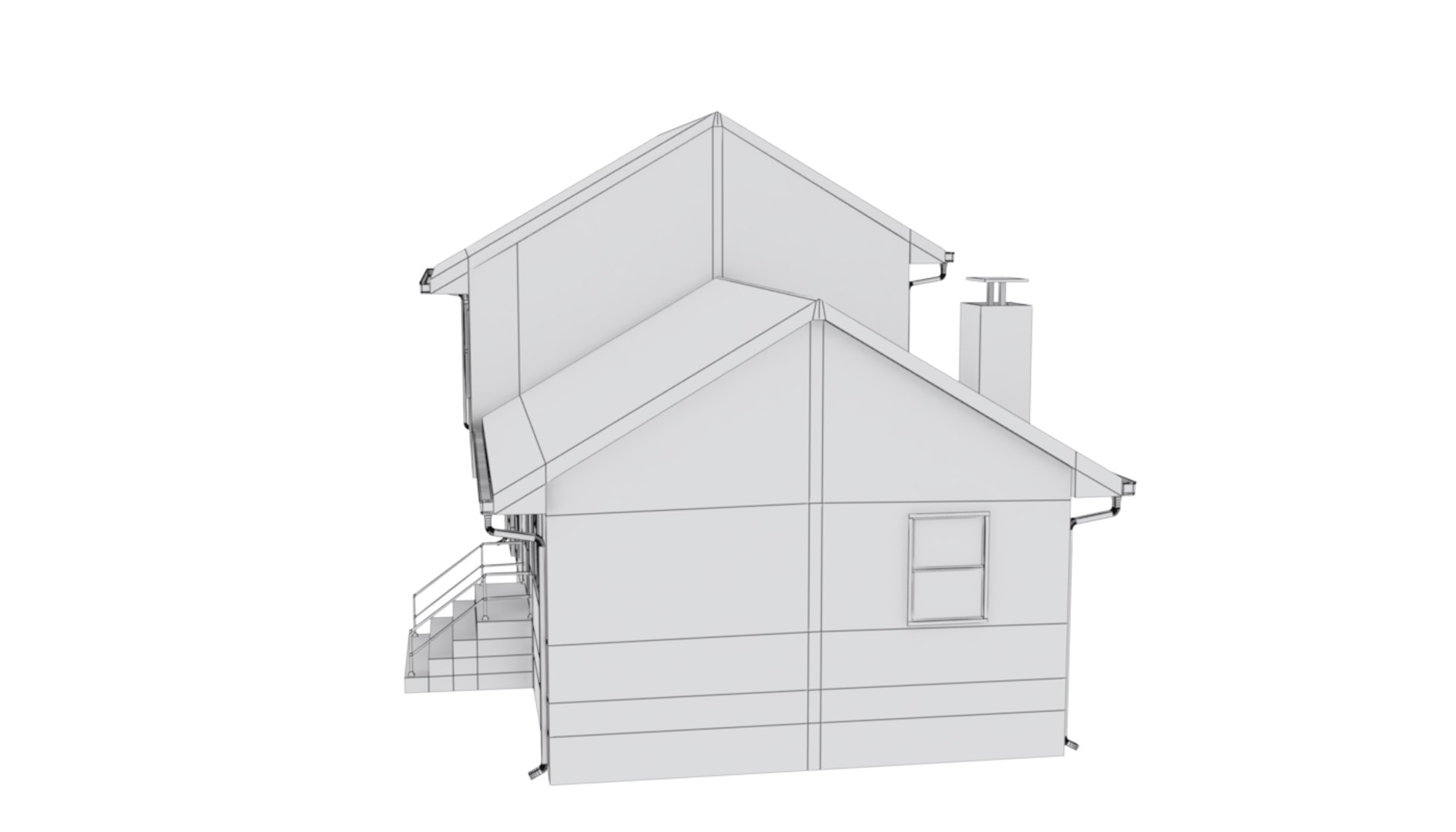 3D Realistic Split Level House - TurboSquid 1317281
