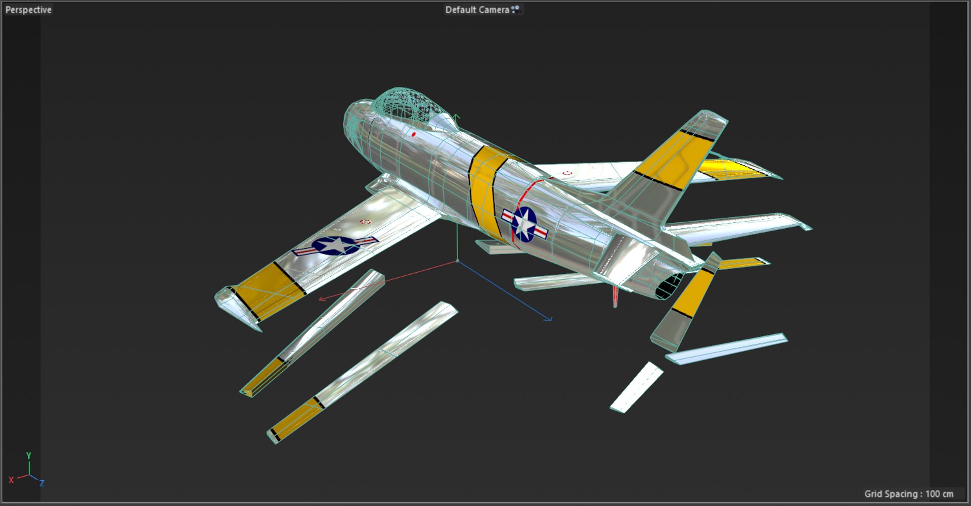F-86F Sabre USAF Low-poly 3D - TurboSquid 2137312