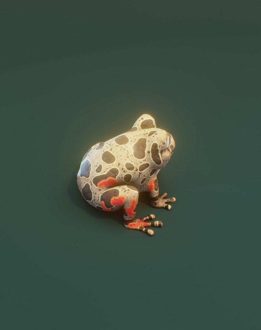 3D Cartoon Red-legged Frog Animated 3D Model - TurboSquid 1776115