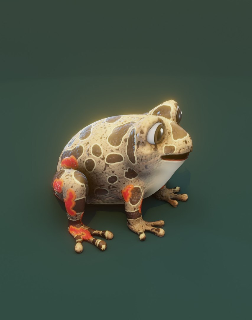 3D Cartoon Red-legged Frog Animated 3D Model - TurboSquid 1776115