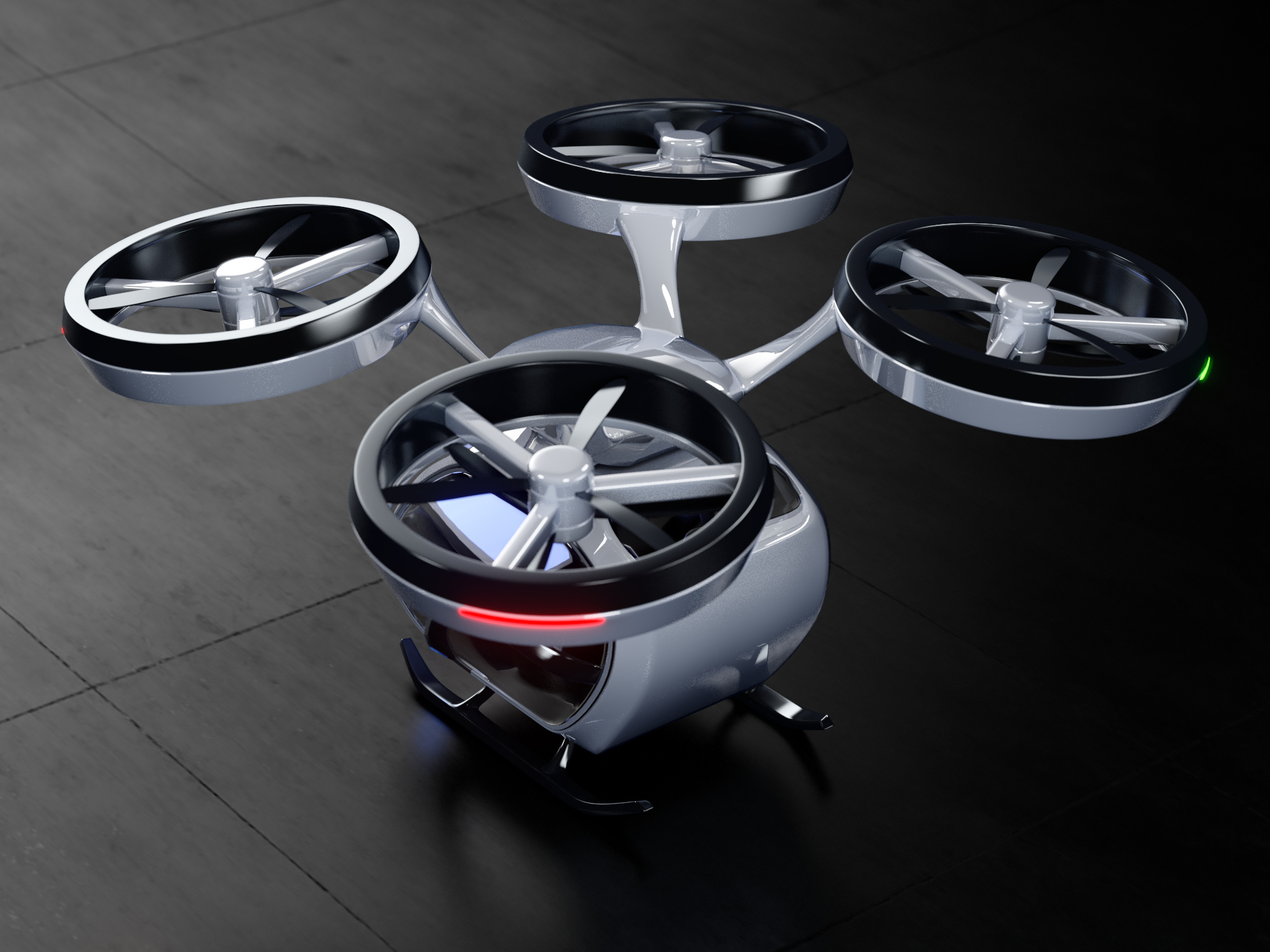 Passenger quadcopter concept 3D model - TurboSquid 1895284