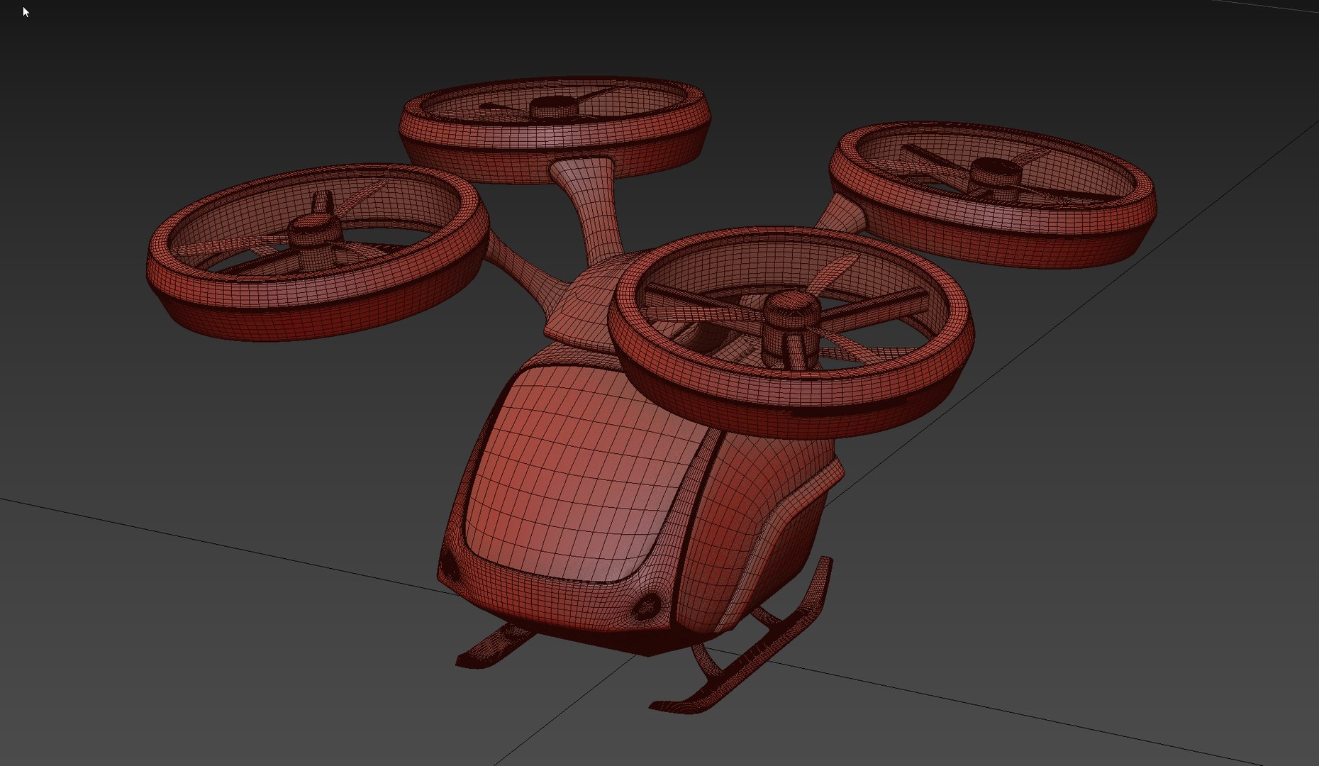 Passenger Quadcopter Concept 3D Model - TurboSquid 1895284