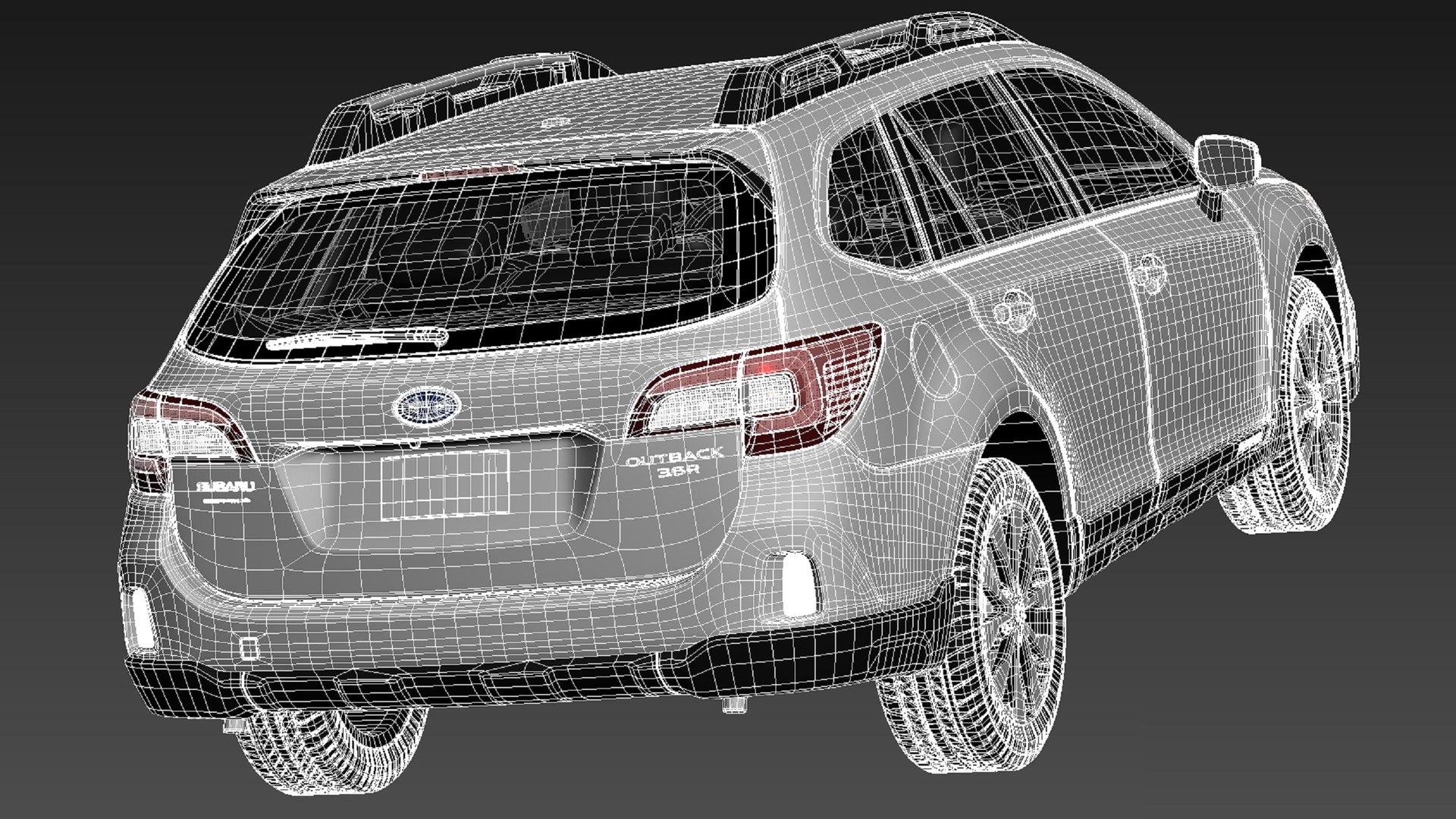 3d model 2015 subaru outback