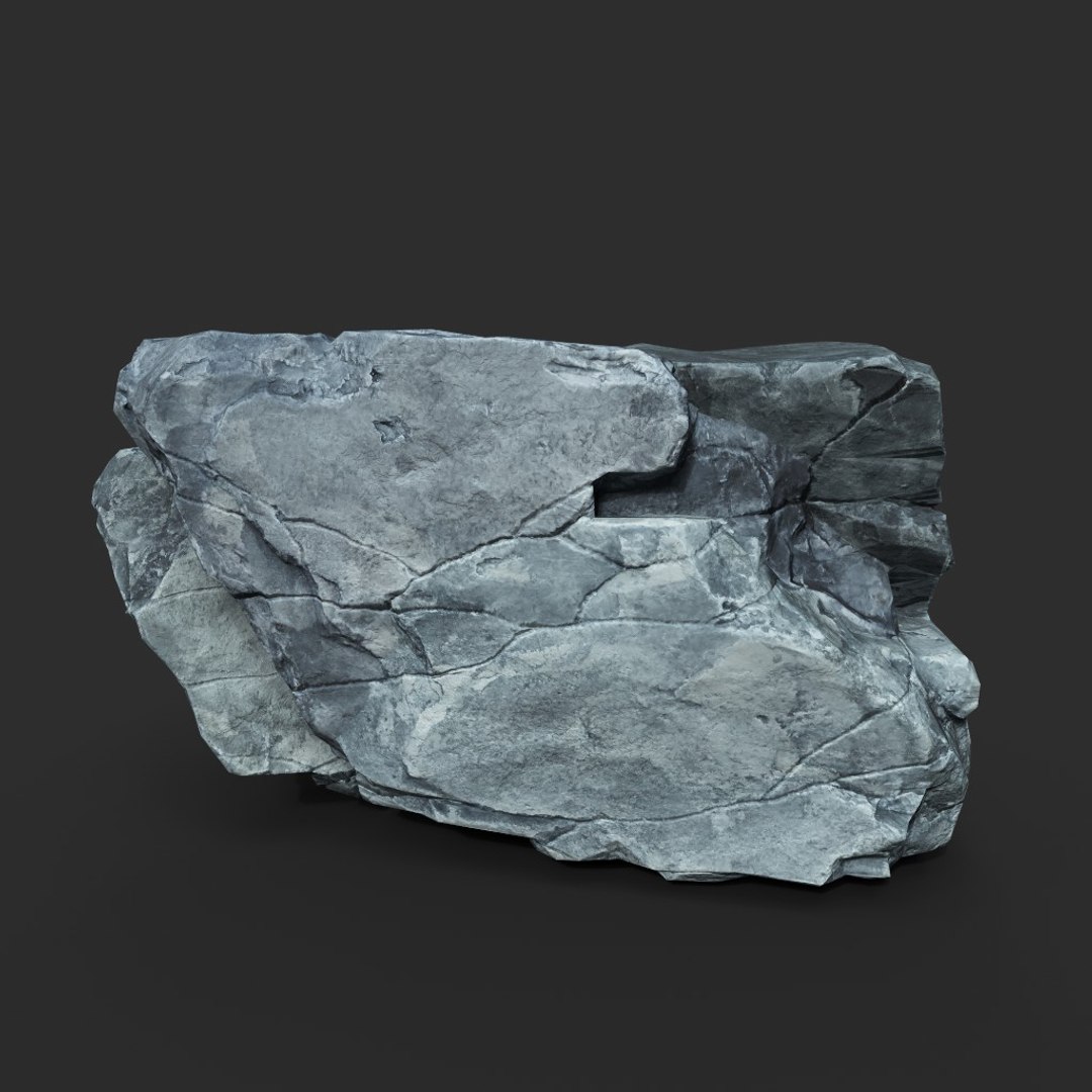 3D 8 Low Poly PBR Gray Rock - Ultra HD 16K Texture - TurboSquid 2162656