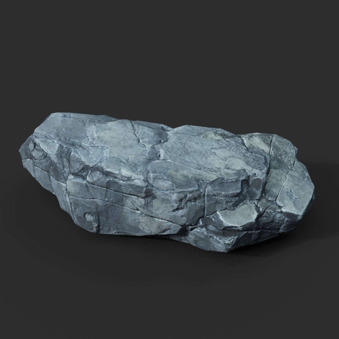 3D 8 Low Poly PBR Gray Rock - Ultra HD 16K Texture - TurboSquid 2162656