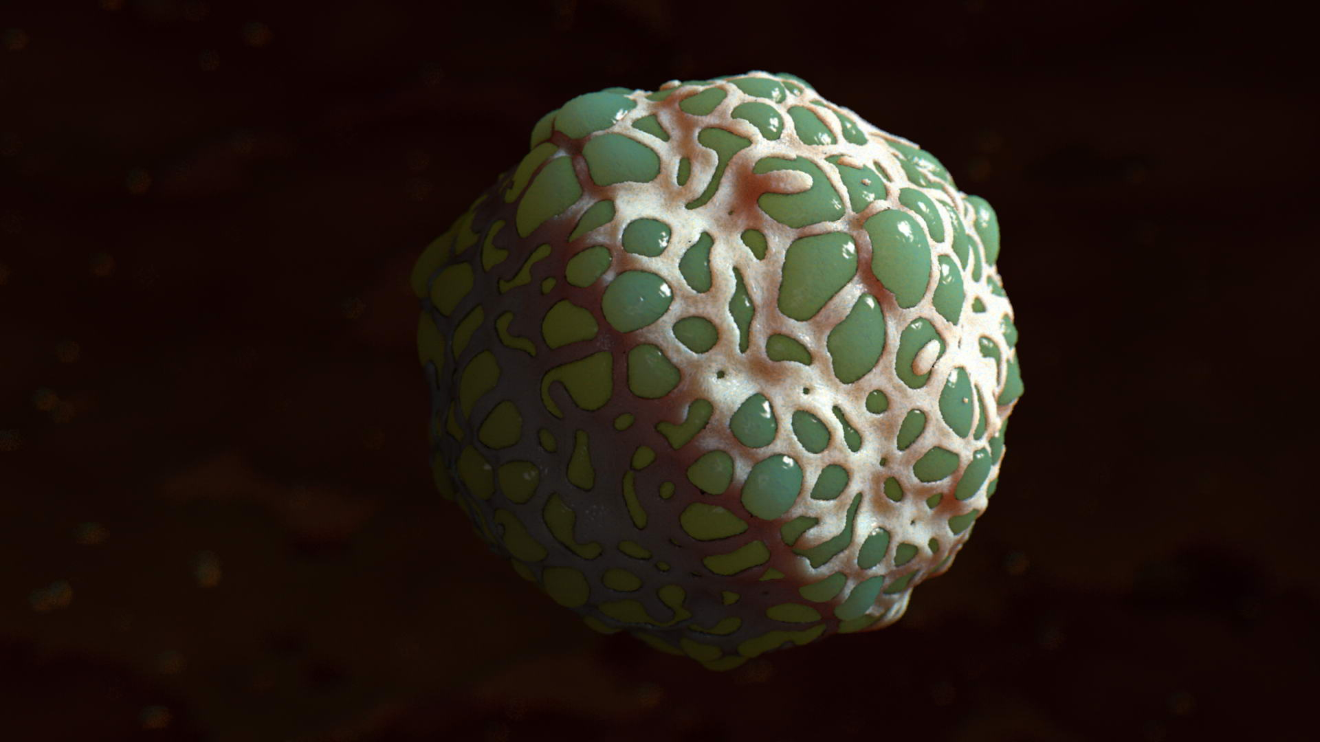 organic cell cluster 3d model