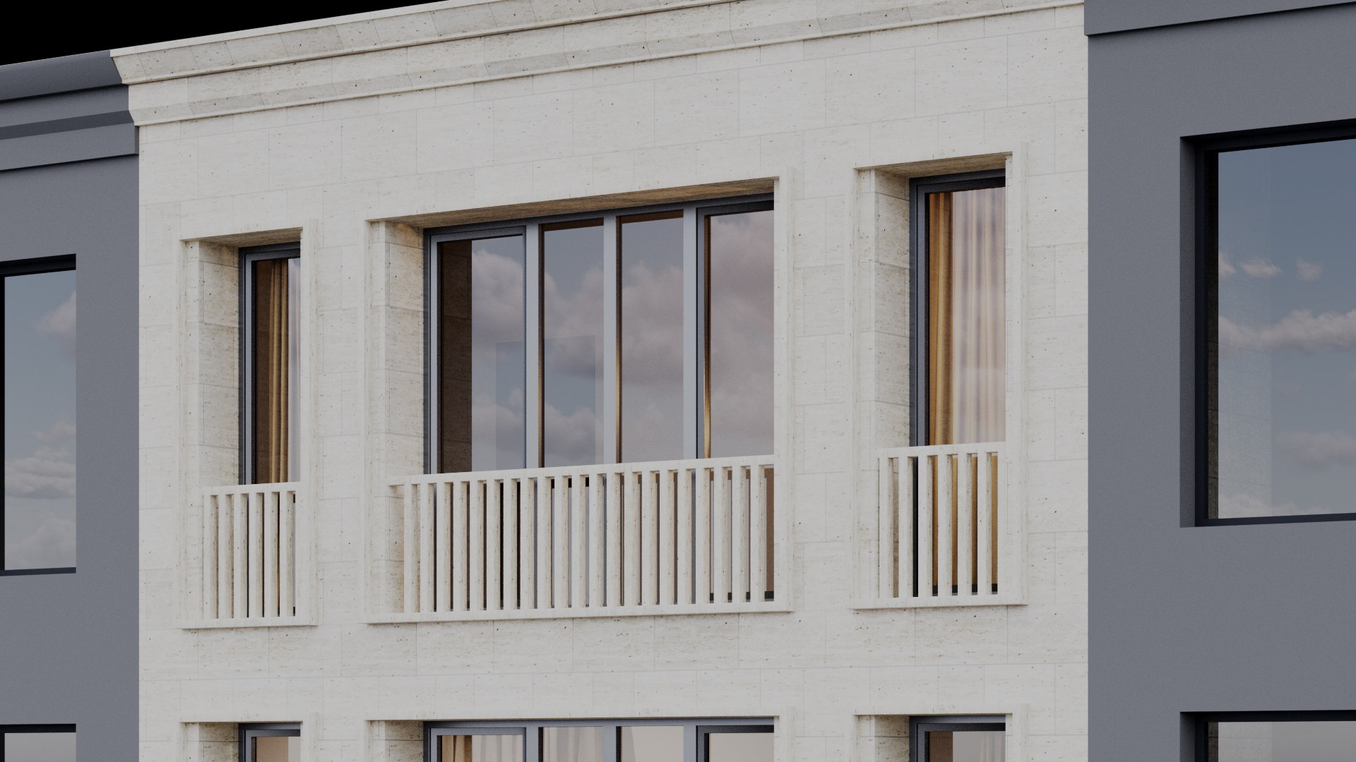 3D Modern Building Fasade 8 Model - TurboSquid 2290455