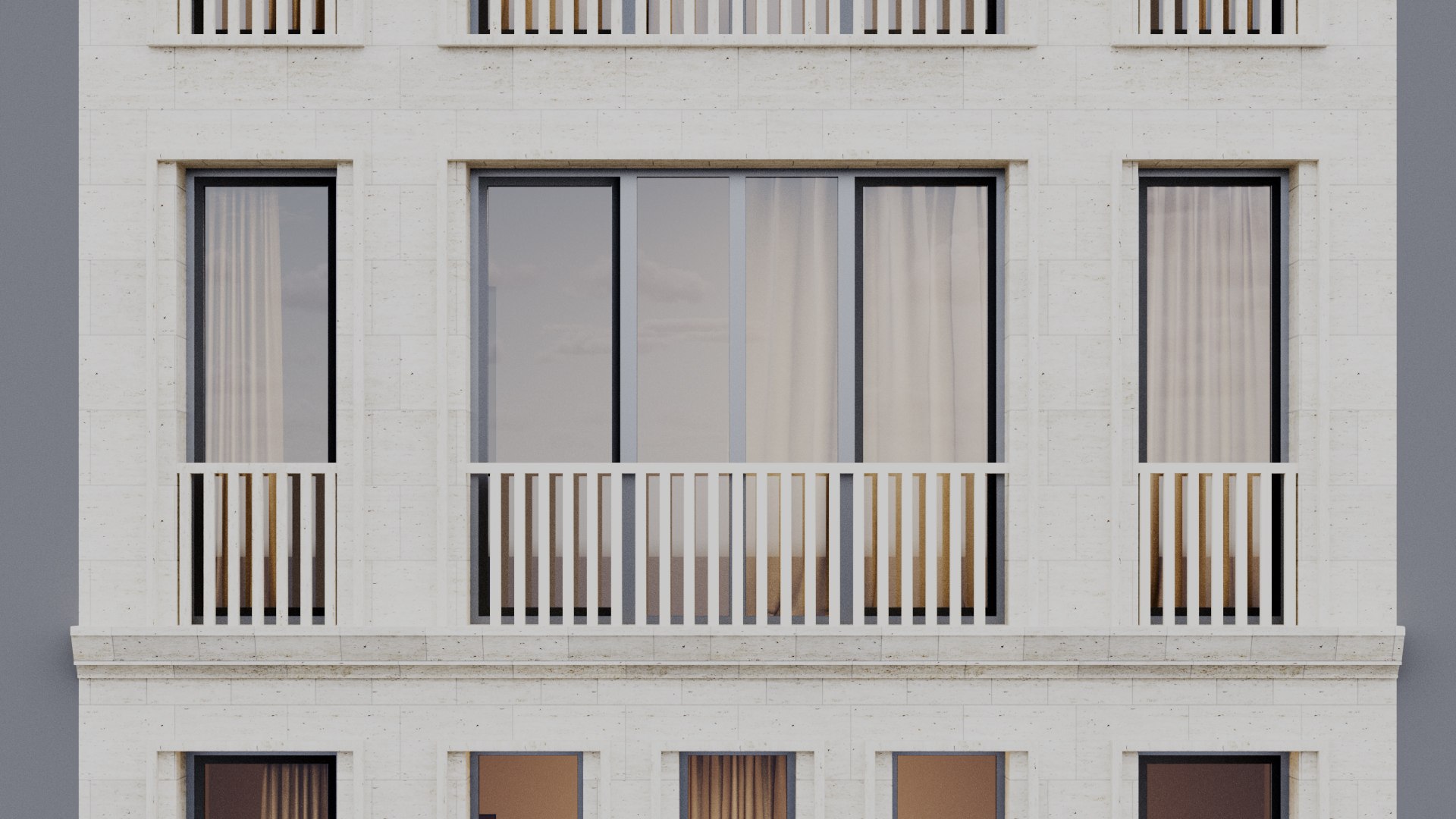 3D Modern Building Fasade 8 Model - TurboSquid 2290455