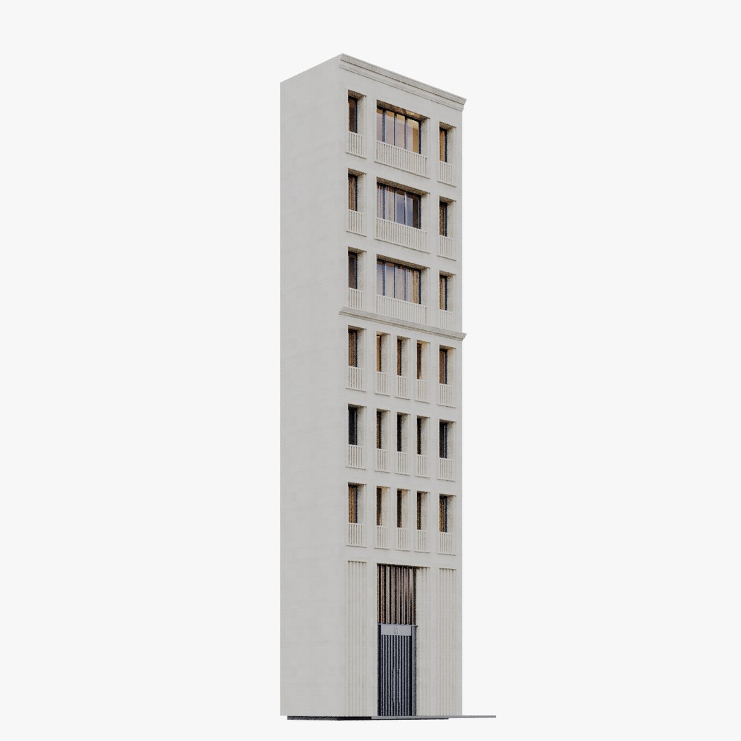 3D Modern Building Fasade 8 Model - TurboSquid 2290455