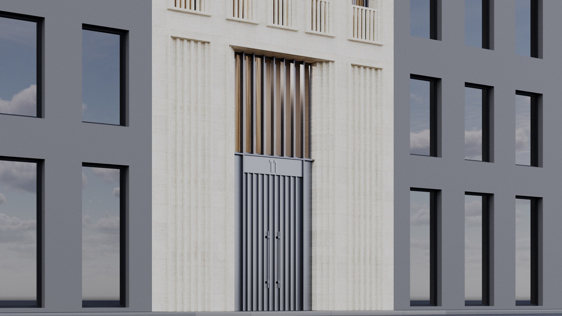 3D Modern Building Fasade 8 Model - TurboSquid 2290455
