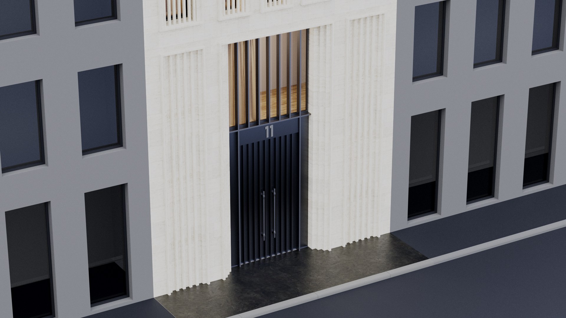 3D Modern Building Fasade 8 Model - TurboSquid 2290455