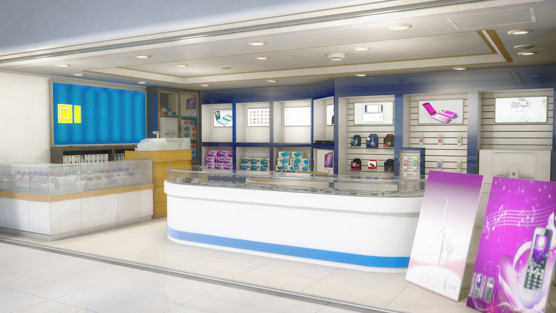 3D Taiwan Mobile Phone Shop - TurboSquid 2298680