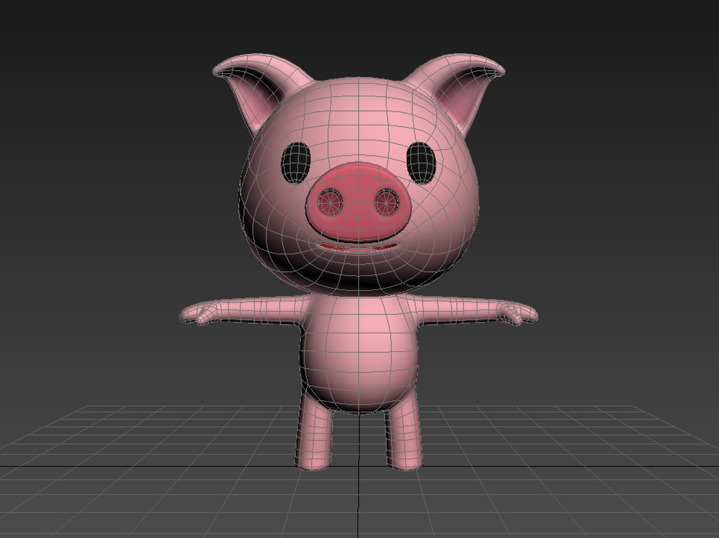 3D Model Cartoon Pig - TurboSquid 1383462