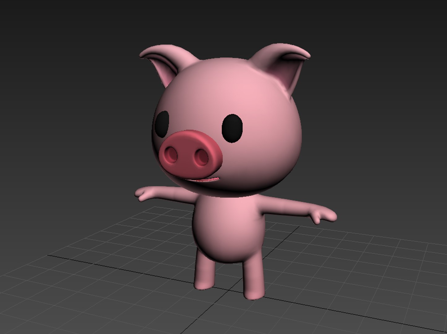 3D Model Cartoon Pig - TurboSquid 1383462