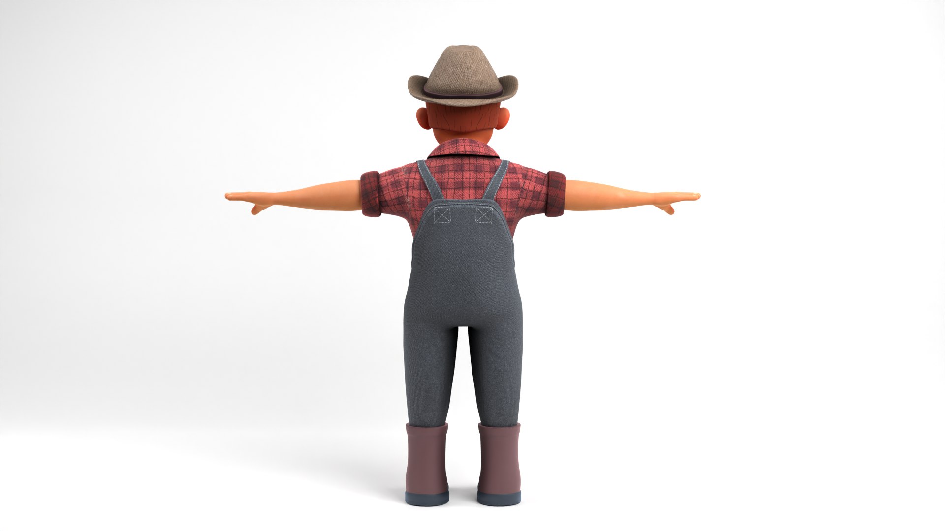 Cartoon Farmer 3D Model - TurboSquid 2107063