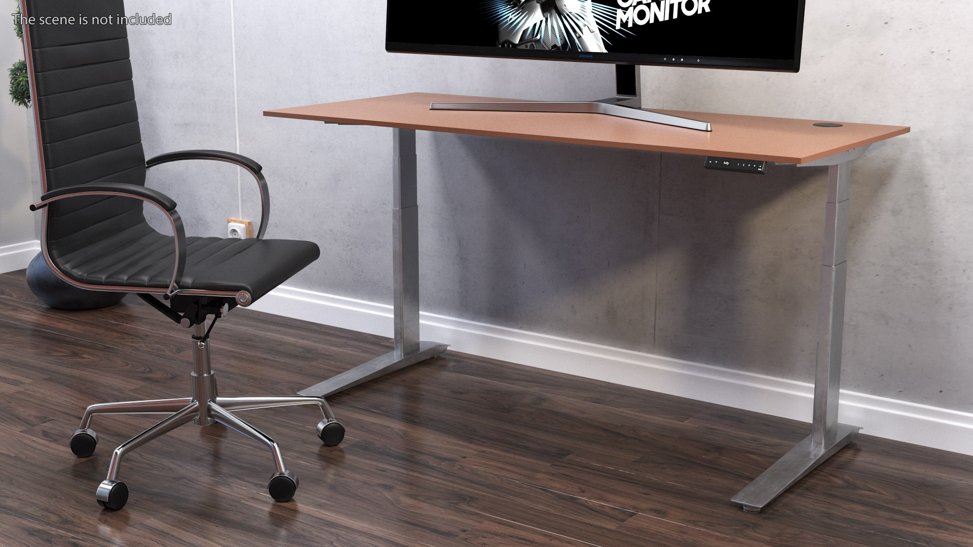 Brown Standing Desk Workstation 3D model - TurboSquid 2028884