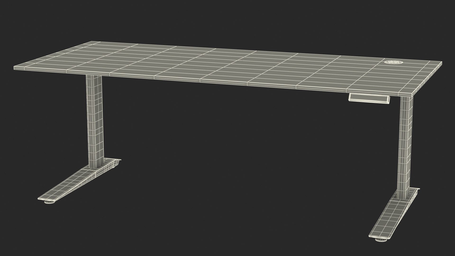 Brown Standing Desk Workstation 3D model - TurboSquid 2028884