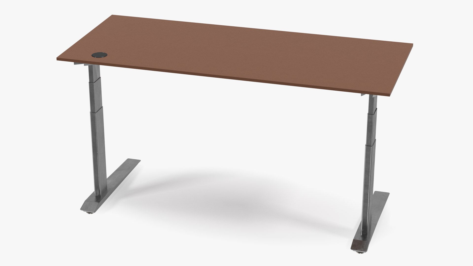 Brown Standing Desk Workstation 3D model - TurboSquid 2028884