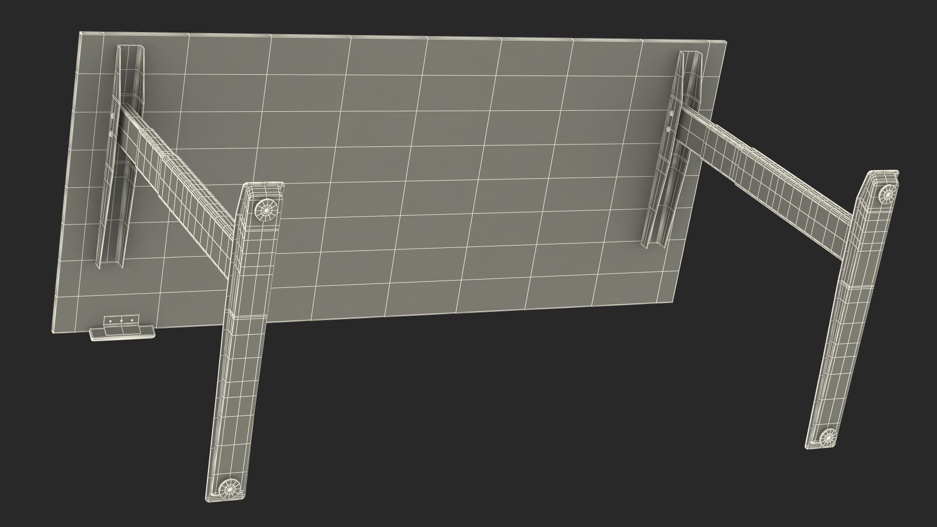 Brown Standing Desk Workstation 3D model - TurboSquid 2028884