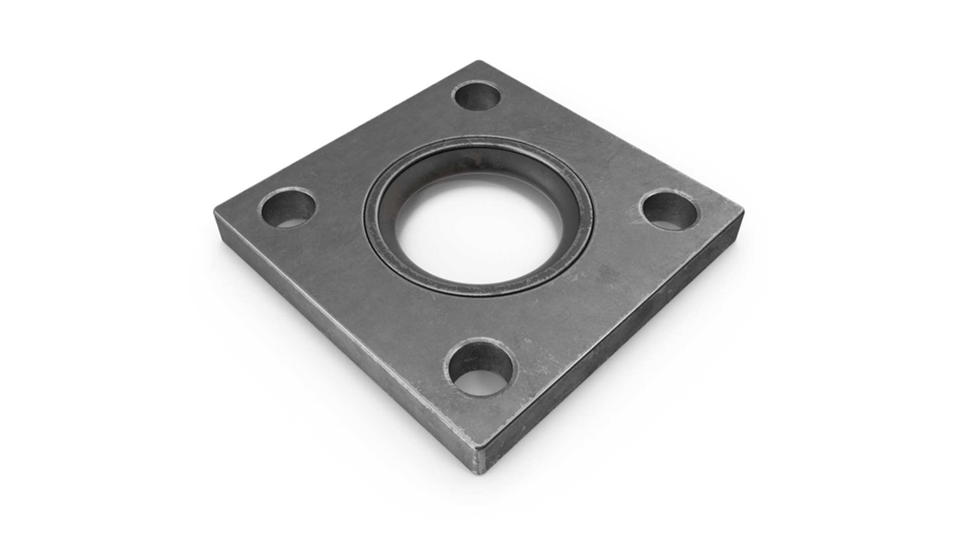 3D Model Square Flange Metal Armor With Rubber PBR - TurboSquid 2299843