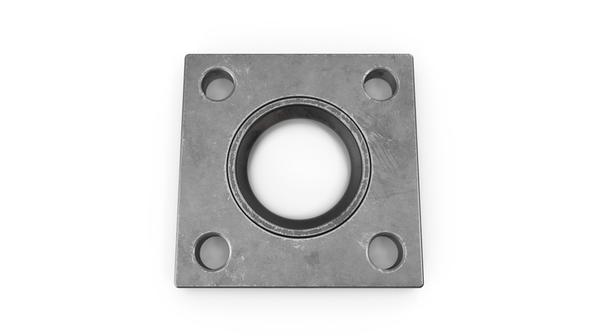 3D Model Square Flange Metal Armor With Rubber PBR - TurboSquid 2299843