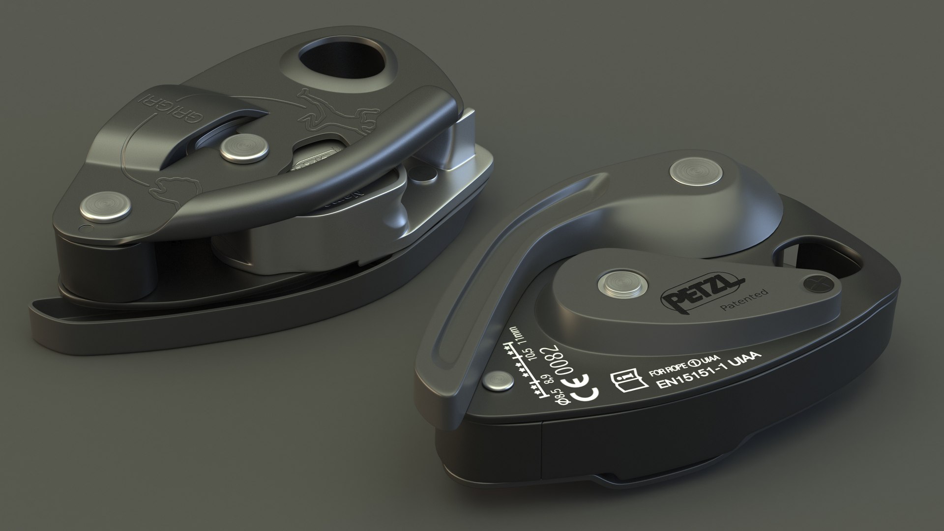 3D Belay Device Gri Gri Petzl Black - TurboSquid 2189655