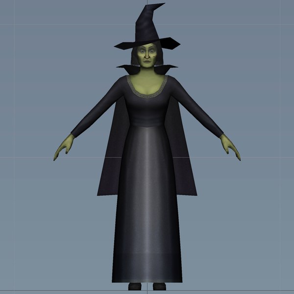 modelo 3d Personaje de Game Ready Low Poly Witch - TurboSquid 968556