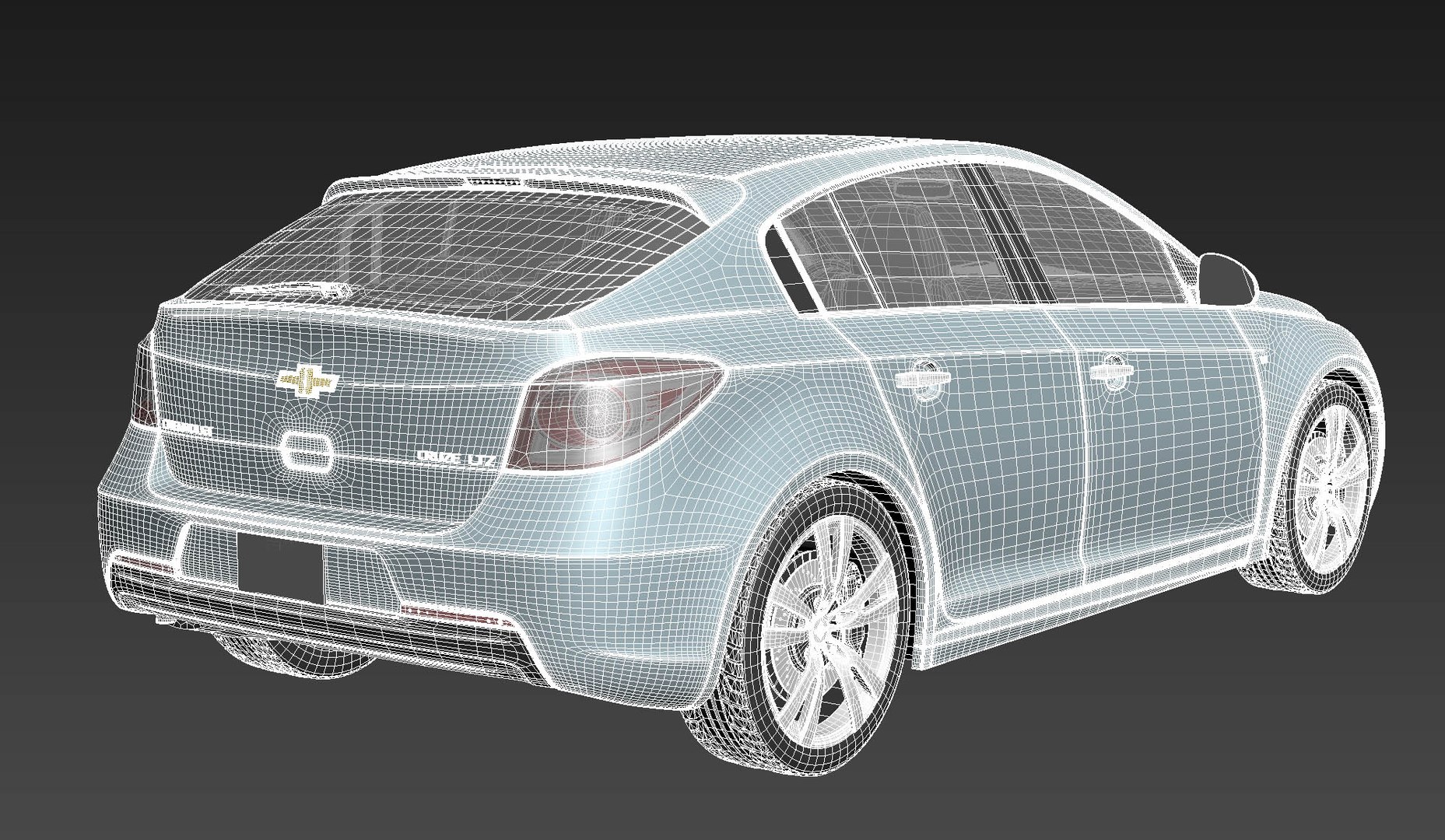 3d model chevrolet cruze 2012 hatchback