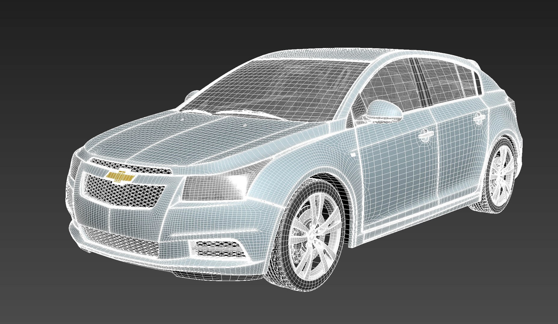 3d model chevrolet cruze 2012 hatchback