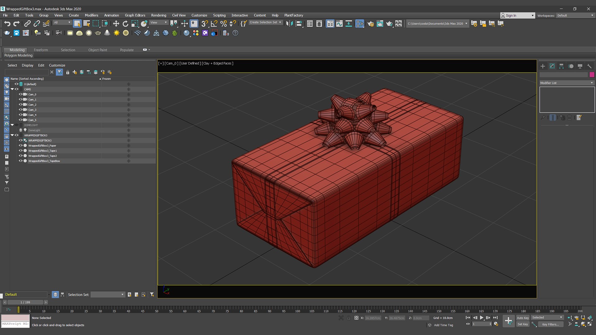 3D Wrapped Gift Box 3 V2 Model - TurboSquid 2294829